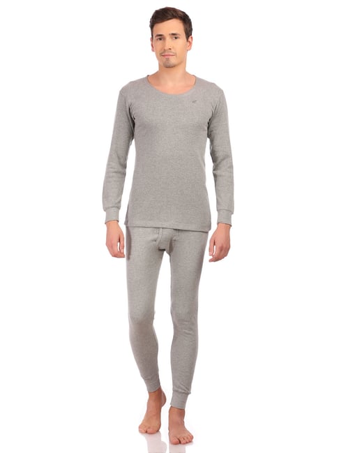 Buy Neva Milange Grey Regular Fit Thermal Bottoms for Men Online @ Tata ...