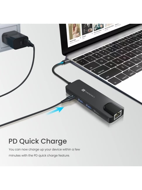 Buy Portronics Mport 51 5-in-1 Type C HUB (Grey) Online At Best Price ...