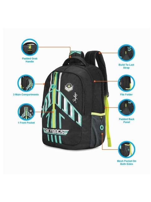 Buy Skybags 34 Ltrs Black Medium Backpack Online At Best Price @ Tata CLiQ