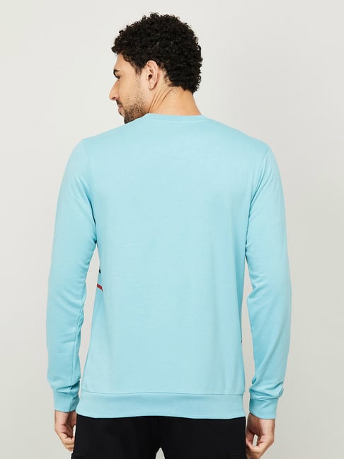 Buy Kappa Light Blue Cotton Regular Fit Printed Sweatshirt for Mens ...
