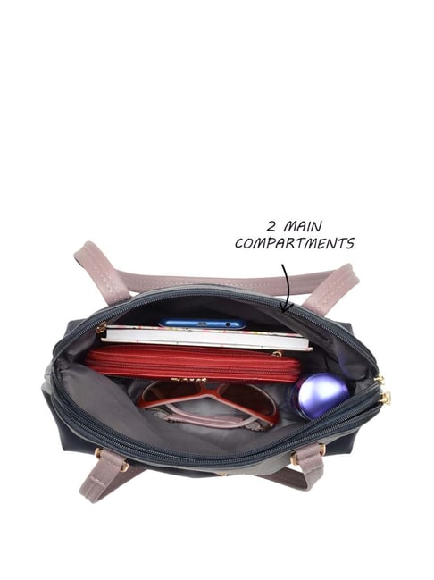 Buy Enoki Navy Solid Medium Shoulder Bag Online At Best Price @ Tata CLiQ