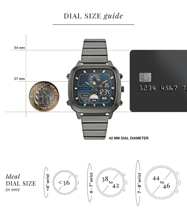 Buy Fossil FS5892 Retro Anadigital Chronograph Watch for Men Online ...