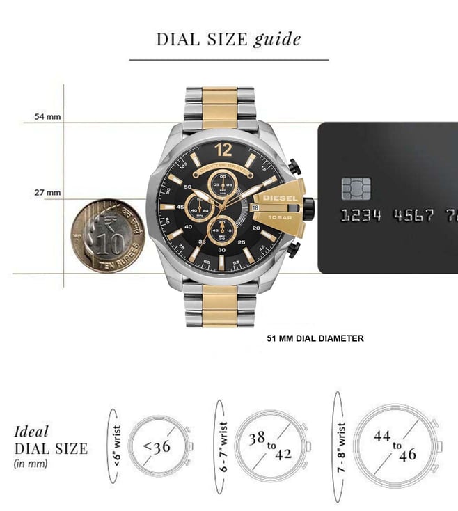 Buy Diesel DZ4581 Mega Chief Chronograph Watch for Men Online @ Tata ...