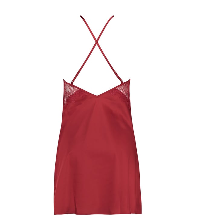 Buy Hunkemoller Tango Red Kimmy Lace Slip Dress for Women Online @ Tata ...
