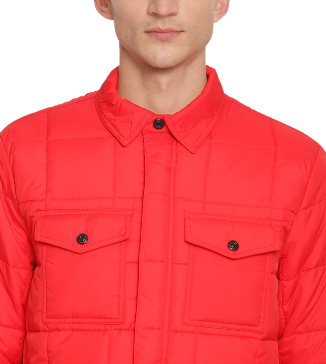 Buy Replay Red Regular Fit Puffer Jacket for Men Online @ Tata CLiQ Luxury