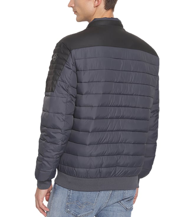 Buy Replay Navy Regular Fit Puffer Jacket for Men Online @ Tata CLiQ Luxury
