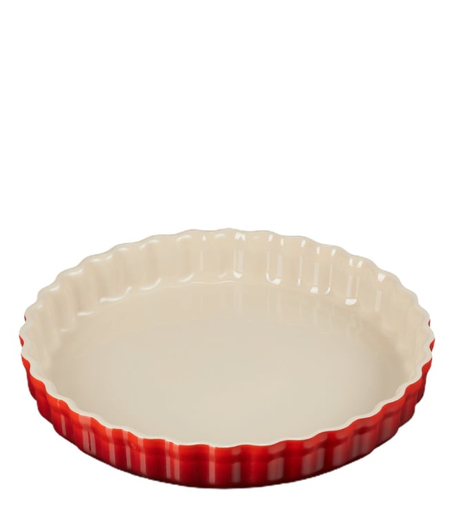 Buy Le Creuset Cherry Red Stoneware Fluted Flan - 2000 ml Online @ Tata ...
