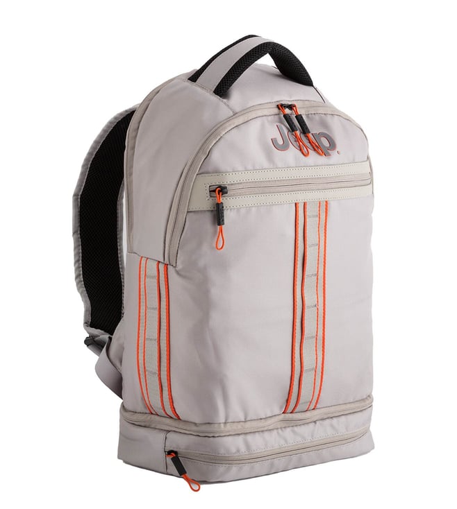Buy Carpisa Pearl Grey Alfa Go Jeep Large Laptop Backpack Online @ Tata ...