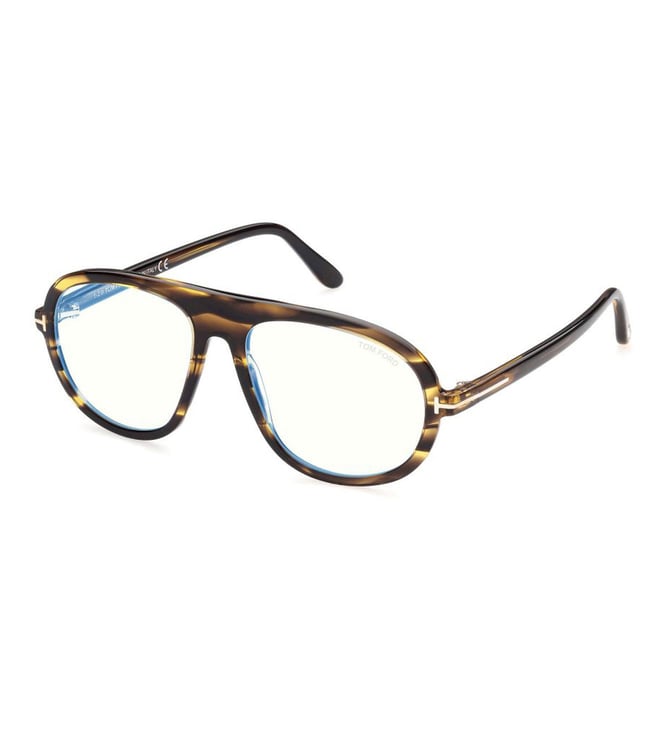 Buy Tom Ford FT5755-B 55 055 Blue Block Pilot Eye Frames for Men Online ...