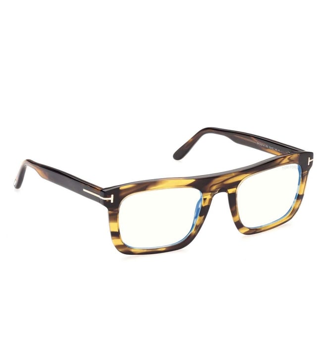 Buy Tom Ford FT5757-B 52 055 Blue Block Square Eye Frames for Men ...