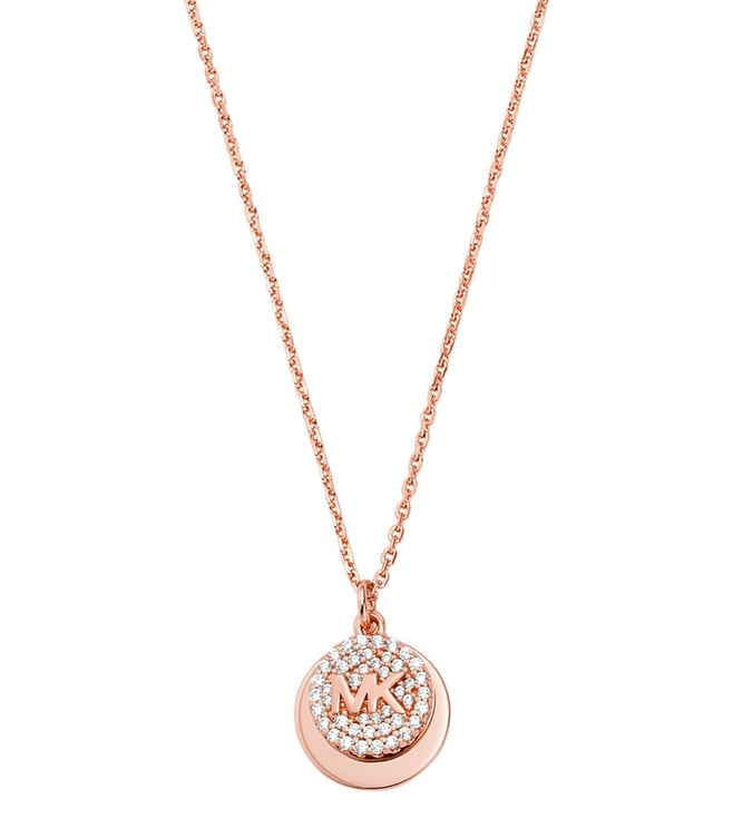 Michael kors necklace rose gold store