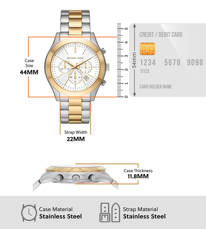 Buy MICHAEL Michael Kors MK8986 Slim Runway Chronograph Watch for Men ...