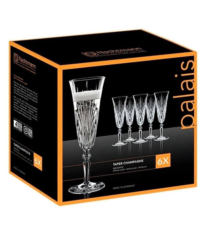 Buy Nachtmann 6-Piece Transparent Palais Taper Wine Glass Set Online @ Tata CLiQ Luxury