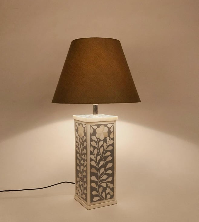 Buy FABINDIA Grey Anika Table Lamp Online @ Tata CLiQ Luxury