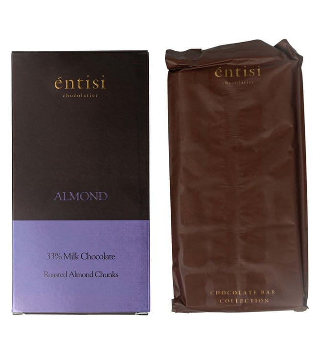 Buy Entisi Almond Milk Chocolate Bar 80 - gm Online @ Tata CLiQ Luxury