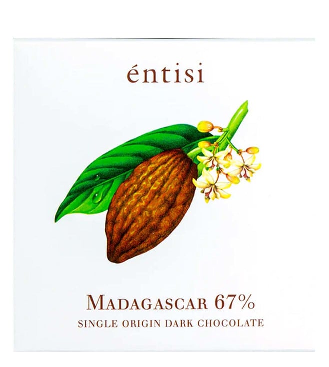 Buy Entisi Single Origin Madagascar 67% Dark Chocolate Bar 90 - gm ...