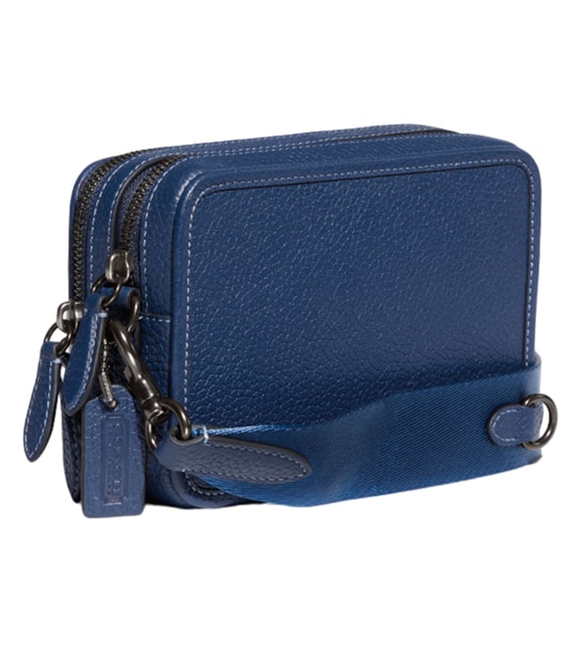 Buy Coach Deep Blue Charter Hybrid Medium Cross Body Bag for Men Online ...