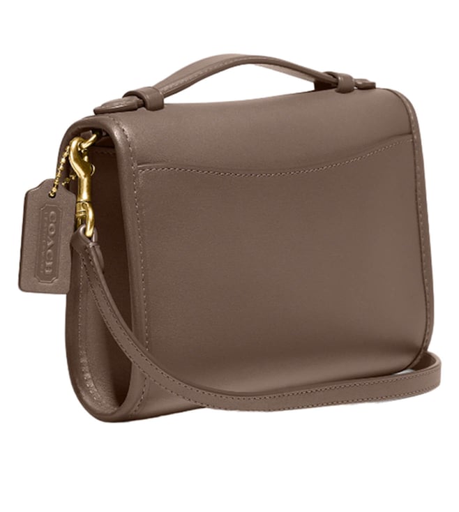 Buy Coach Dark Stone Kip Turnlock Medium Tote for Women Online @ Tata ...