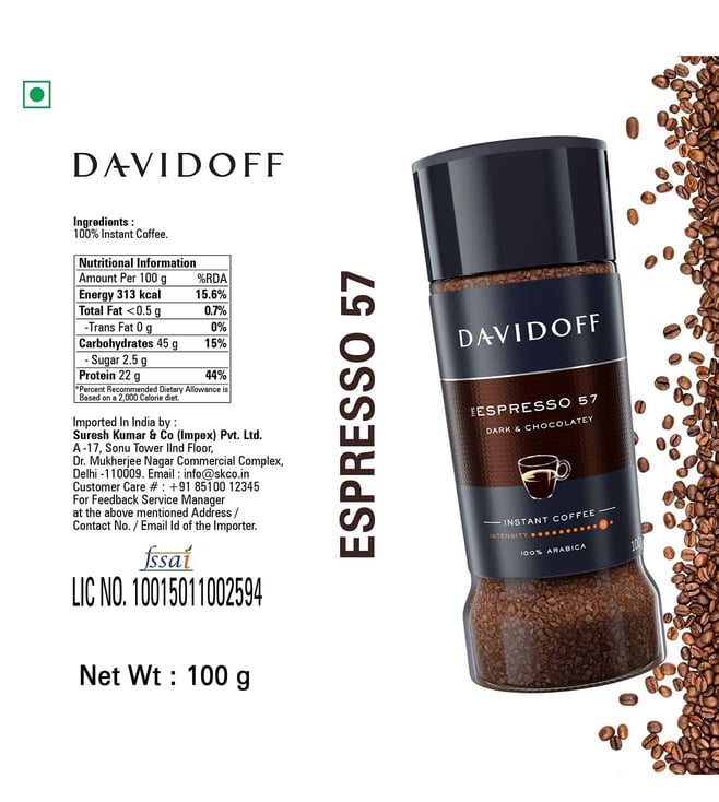 Buy Davidoff Cafe Espresso 57 Intense Instant Coffee - 100 gm Online ...