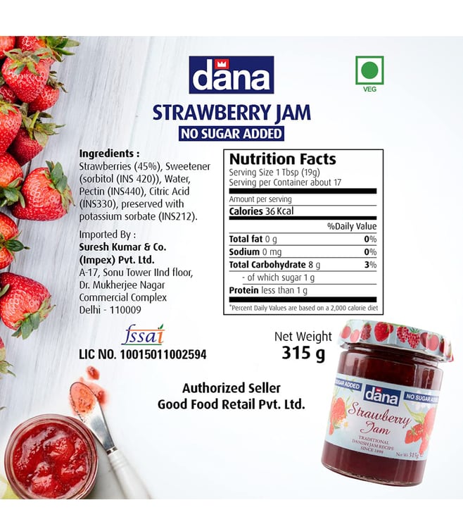 Buy Dana Diabetic Mixed Fruit & Diabetic Strawberry Jam - 630 gm Online ...