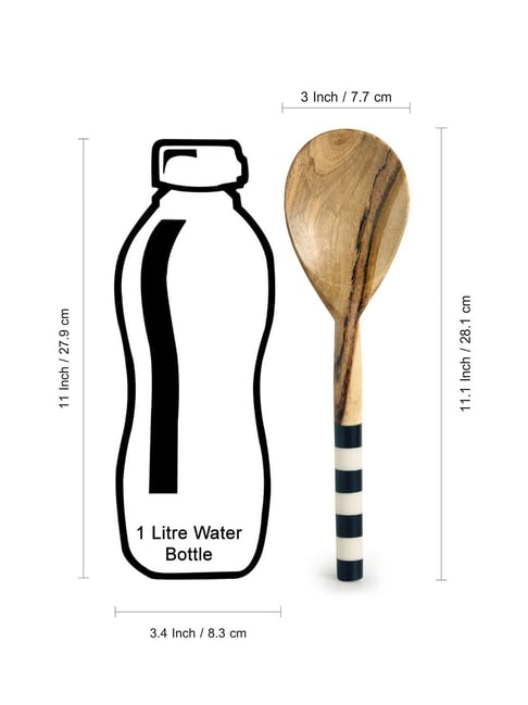 Buy ExclusiveLane Hand-painted Serving Spoon Set In Mango Wood at Best ...