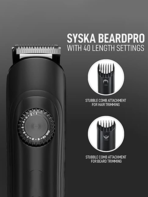 Buy Syska HT900 Corded & Cordless Fully Waterproof Beard Trimmer Online ...