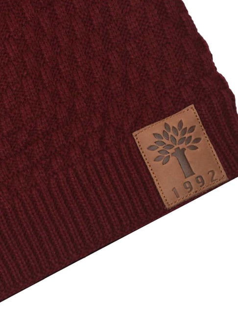 Buy Woodland Maroon Textured Beanies Online At Best Price @ Tata CLiQ
