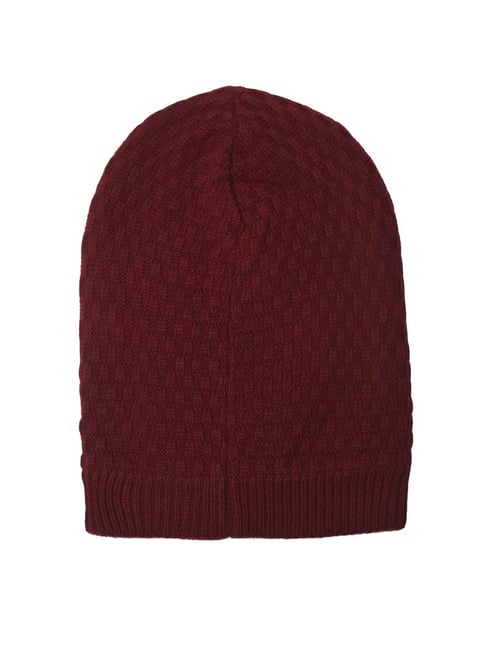Buy Woodland Maroon Textured Beanies Online At Best Price @ Tata CLiQ