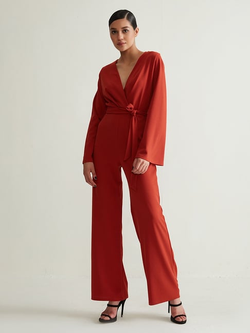 Buy Cover Story Rust Jumpsuit for Women's Online @ Tata CLiQ