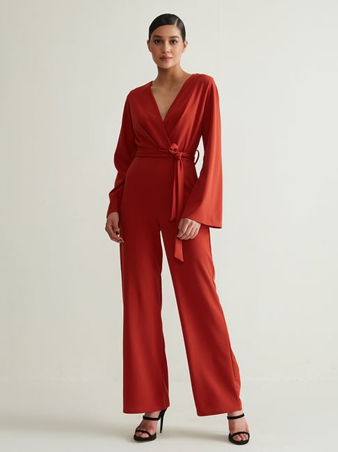 Buy Cover Story Rust Jumpsuit for Women's Online @ Tata CLiQ