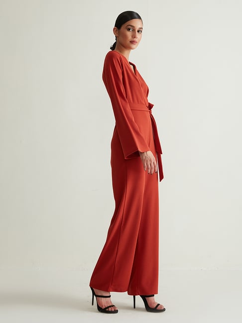 Buy Cover Story Rust Jumpsuit for Women's Online @ Tata CLiQ