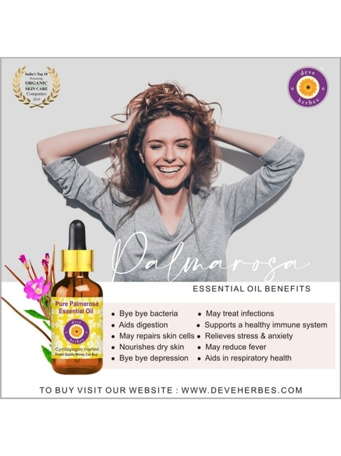 Buy Deve Herbes Pure Palmarosa Essential Oil with Glass Dropper 10 ml at Best Price Tata CLiQ