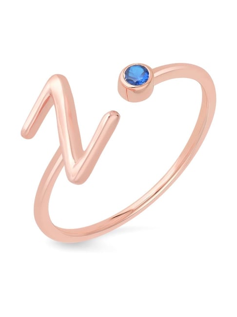 Buy Malabar Gold and Diamonds 14k Gold Alphabet Z Ring for Women Online ...