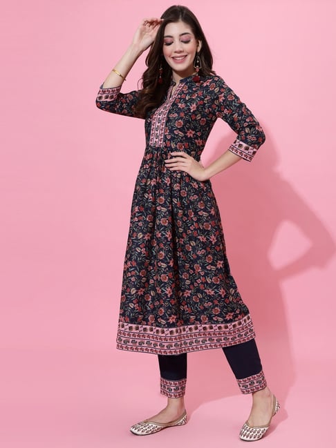 Women's Clothing Skylee Ethnic Wear Navy Suits