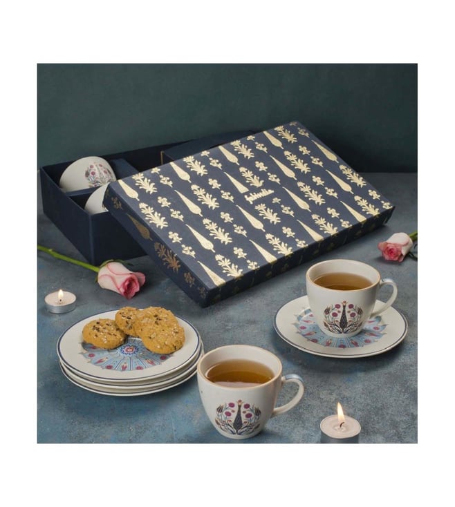 Buy Fabindia Home Lavanya Multicolor Tea Set in Gift Box at Best Price ...